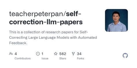 Github Teacherpeterpanself Correction Llm Papers This Is A