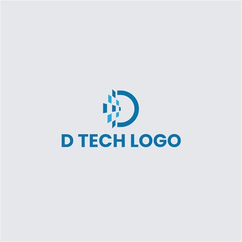 Premium Vector D Tech Logo Design Template