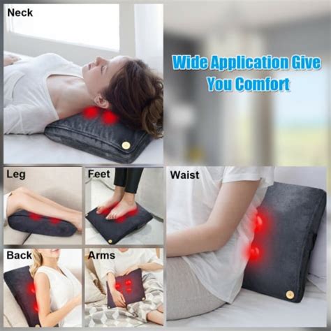 Shiatsu Massage Pillow Back Neck Massager Kneading W Heat Shoulder