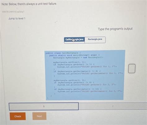 Solved Note Below There S Always A Unit Test Failure Chegg