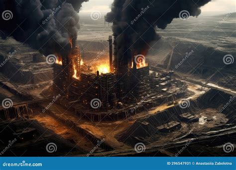 Massive Coal Extraction Machines Breaking Through Layers Of Earth