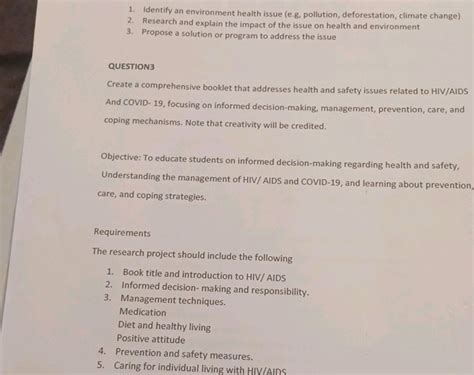 1 Identify An Environment Health Issue Eg StudyX