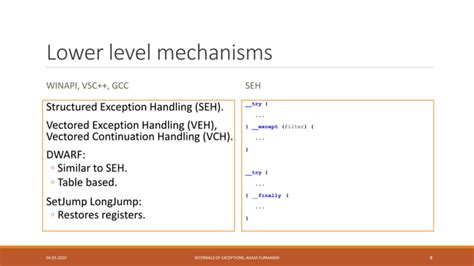 Internals Of Exceptions Ppt