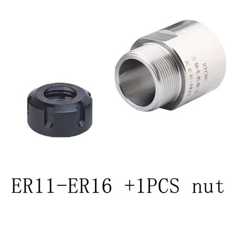 Thread Adapter Er11 Er16 Er20 Er25 Er32 Collet Chuck Spindle For Motor For Rotor Er11 Er16 With