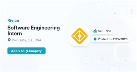 Software Engineering Intern Rivian Simplify Jobs