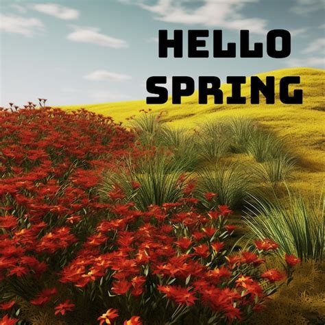 Premium Psd Hello Spring Banner Template With Daisy Flower
