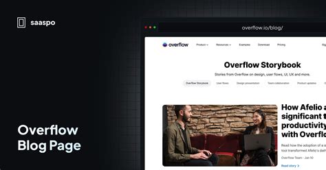 Saaspo Overflow Blog Page