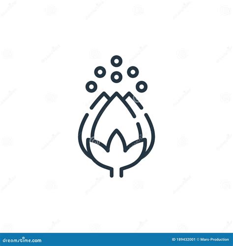 Pollen Vector Icon Isolated On White Background Outline Thin Line