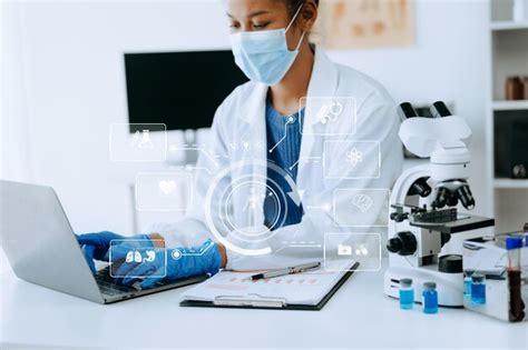 Premium Photo Dctor Work On Digital Tablet Healthcare Doctor Technology Tablet Using Computer