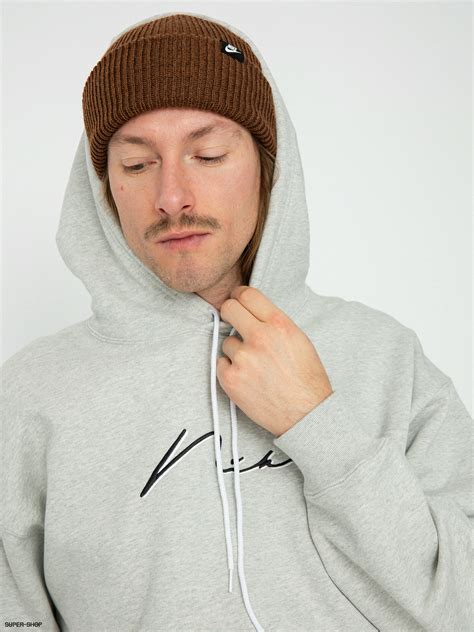 Nike Sb Hand Scrpt Logo Hd Hoodie Grey Heatherwhite