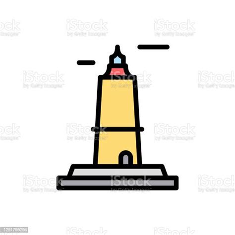 俄語 燈塔圖示簡單的顏色與輪廓向量元素的pharos圖示 Ui 和 Ux 網站或移動應用程式向量圖形及更多傳統圖片 傳統 名勝古蹟