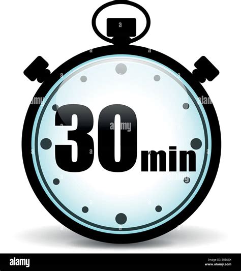Ilustración vectorial de treinta minutos icono cronómetro Imagen Vector