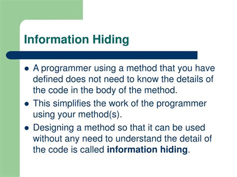 Ppt Information Hiding And Encapsulation Powerpoint Presentation Free Download Id 795215