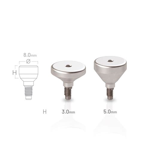 Posterior Healing Abutment Cap 8mm Diameter Fitting With Cortex