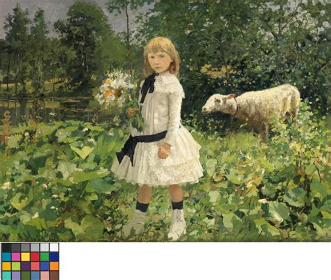 Portrait Of Miss Strobbe By Jean Baptiste Degreef