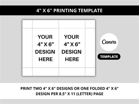 4x6 Printing Template Invitation Cards Greeting Cards Foldable Card