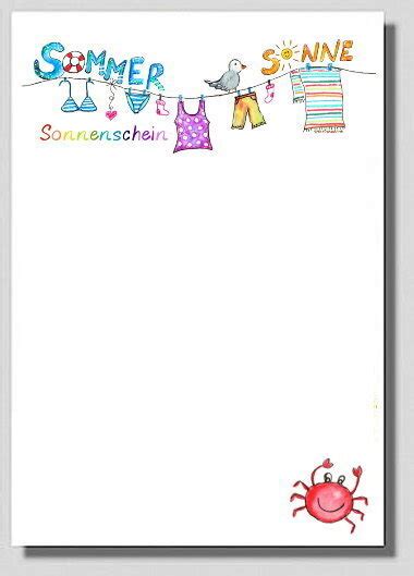Briefpapier Sommer Sonne Sonnenschein Kreativzauber®