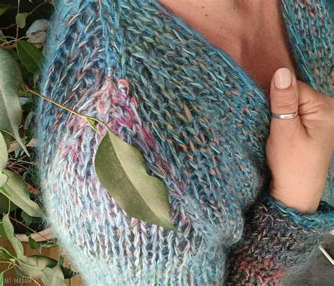 swetry handmade multicolors kardigan The Wool Art ღ art Madam pl