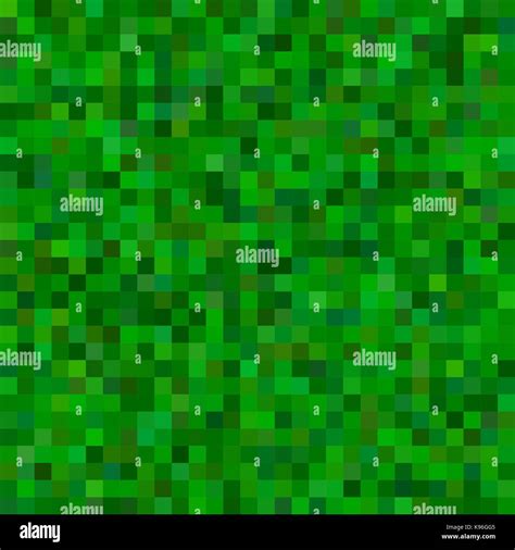 Geometrical Square Mosaic Background Vector Illustration From Squares In Green Tones Stock