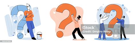 물음표 관심 있는 정보 얻기 Faq 도움말 문제 및 솔루션 개념 은유 선택 또는 답변 개념에 대한 스톡 벡터 아트 및 기타