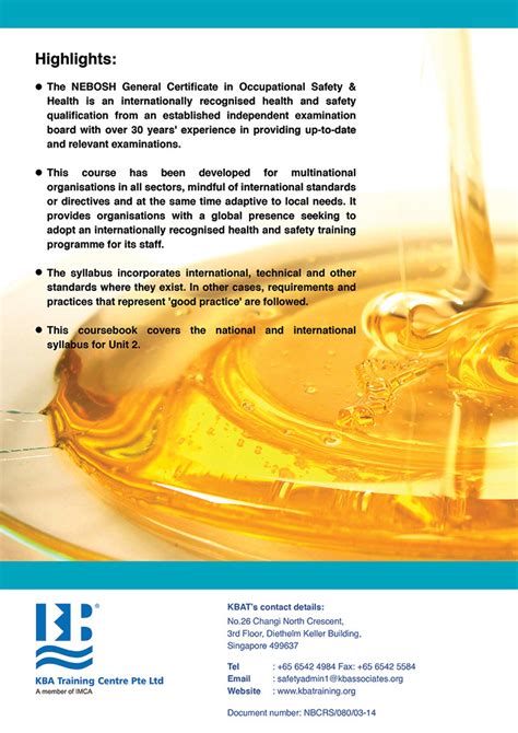Nebosh International General Certificate In Occupational Health And Safety
