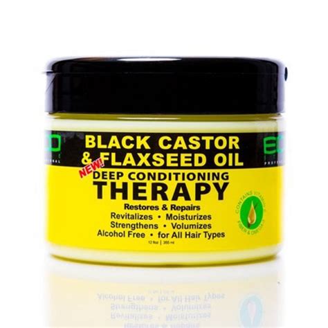 Eco Black Castor And Flaxseed Oil Hair Gel 473ml Tub