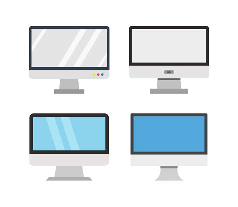 Computer Monitor Icon Set 681707 Vector Art At Vecteezy