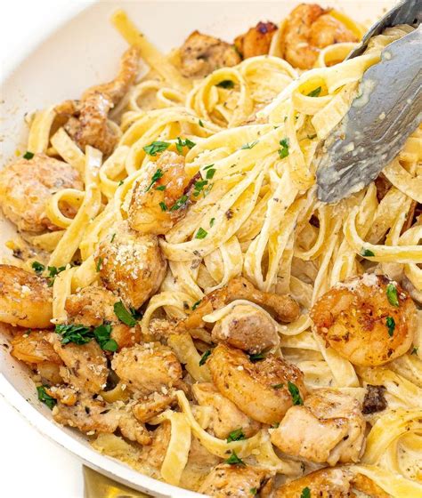 Chicken Shrimp Alfredo Recipe Chicken And Shrimp Alfredo Chicken