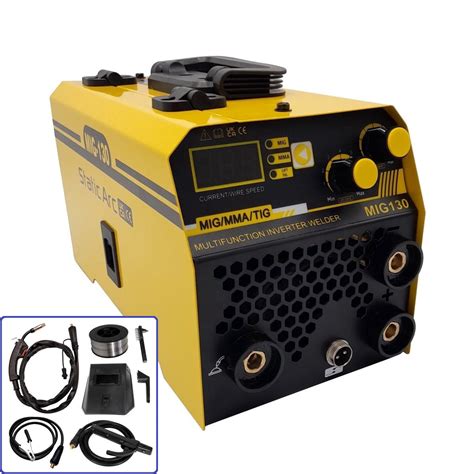 Mig 130a Inverter Gasless Welder 3in1 Mma Tig Lift No Gas Flux Core Arc