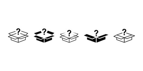 Premium Vector Set Of Box With Question Marks Vector Icons Mystery