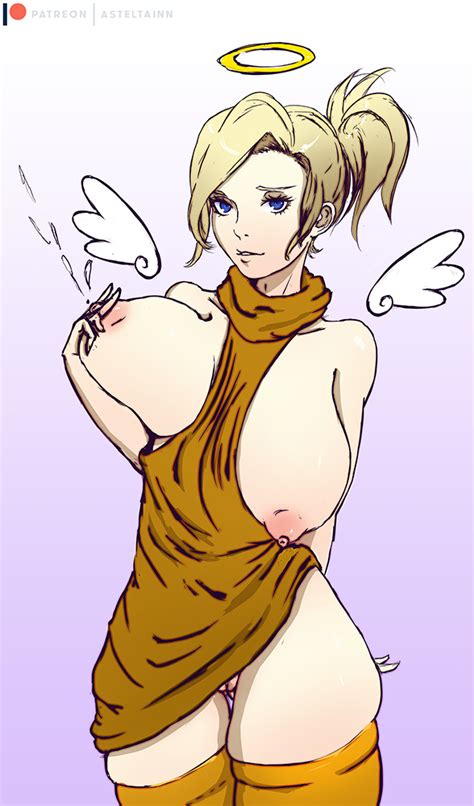 Rule 34 Asteltainn Blonde Hair Blue Eyes Exposed Breasts Large