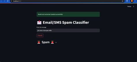Machinelearning Nlp Ai Datascience Spamclassifier Python Sonam