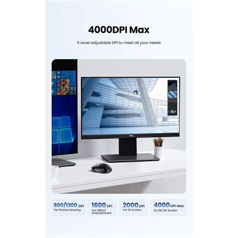 UGREEN Ergonomic Wireless Mouse With Nano Receiver Wireless Mouse
