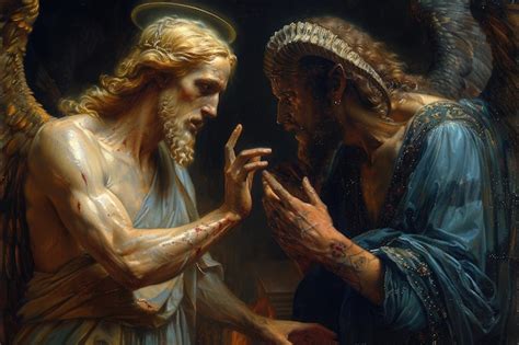 Premium Photo The Dimension Of Spiritual Struggle Battle Between God