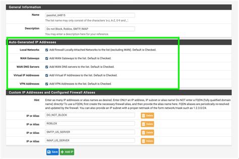 services snort pass list edit auto generated ip addresses has degraded