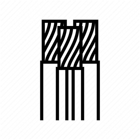 Triplex Wire Cable Technology Connection Electrical Cord Icon