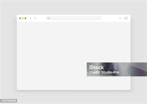 Web Browser Window Mockup User Interface Template Light Modern Design Similar To Chrome Stock
