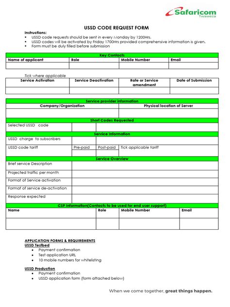 Ussd Code Application Form Pdf