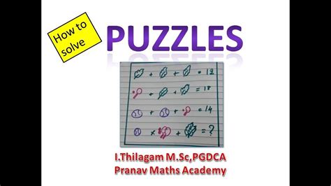 Solving Puzzles Using Basic Algebra Bodmas Rule Youtube