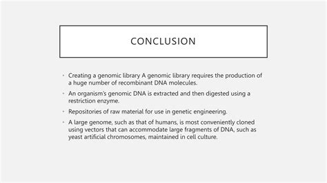 Genomic Dna And Complementary Dna Libraries Construction Ppt
