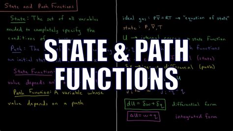 Chemistry State Function