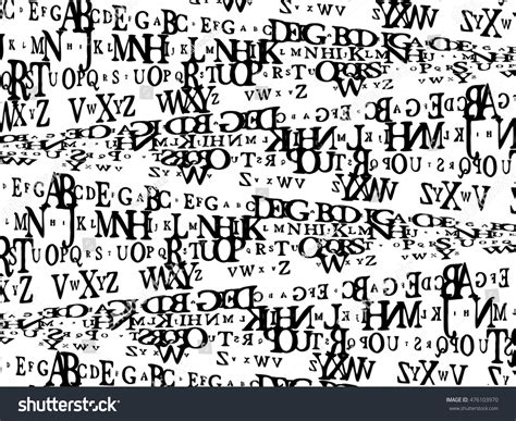 Alphabet Vector Background White Background Black Stock Vector Royalty