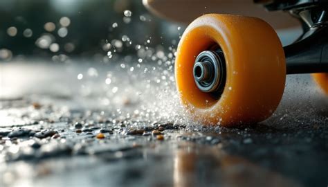 Free Wheel Meets Concrete Image Skateboarding Wheel Motion