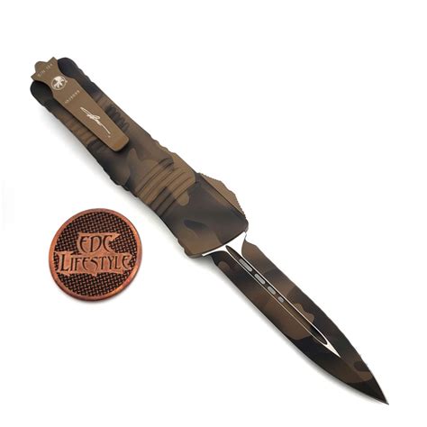 Microtech Combat Troodon 142 3ccs Double Edge Coyote Camo Cerakote