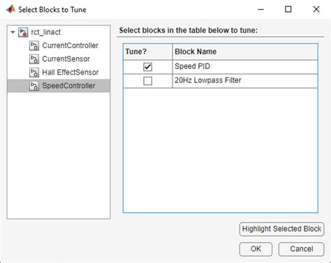 Control Of A Linear Electric Actuator Using Control System Tuner MATLAB Simulink