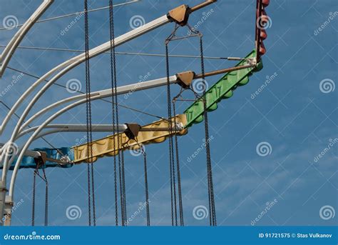 Detail Of A Circular Facade Of A Modern Building Made Of Sandwich