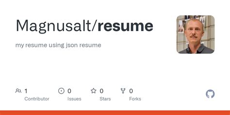 GitHub Magnusalt Resume My Resume Using Json Resume