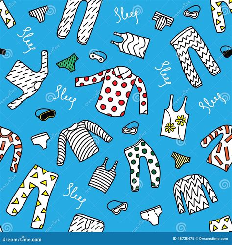 Pattern Pajamas Stock Vector Image 48738475