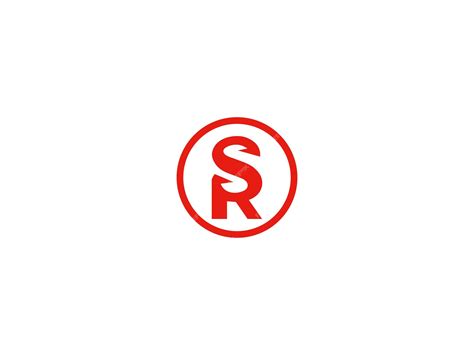 Sr 로고 디자인 프리미엄 벡터