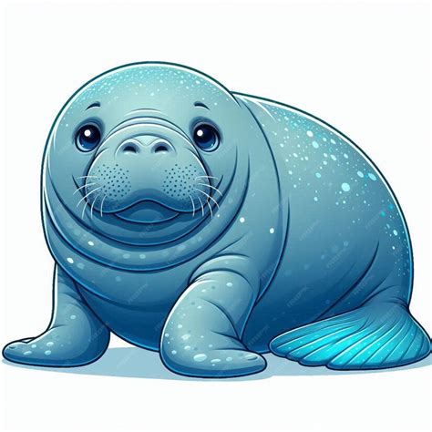 Manatee Vector Cartoon Illustration Premium Ai Generated Vector